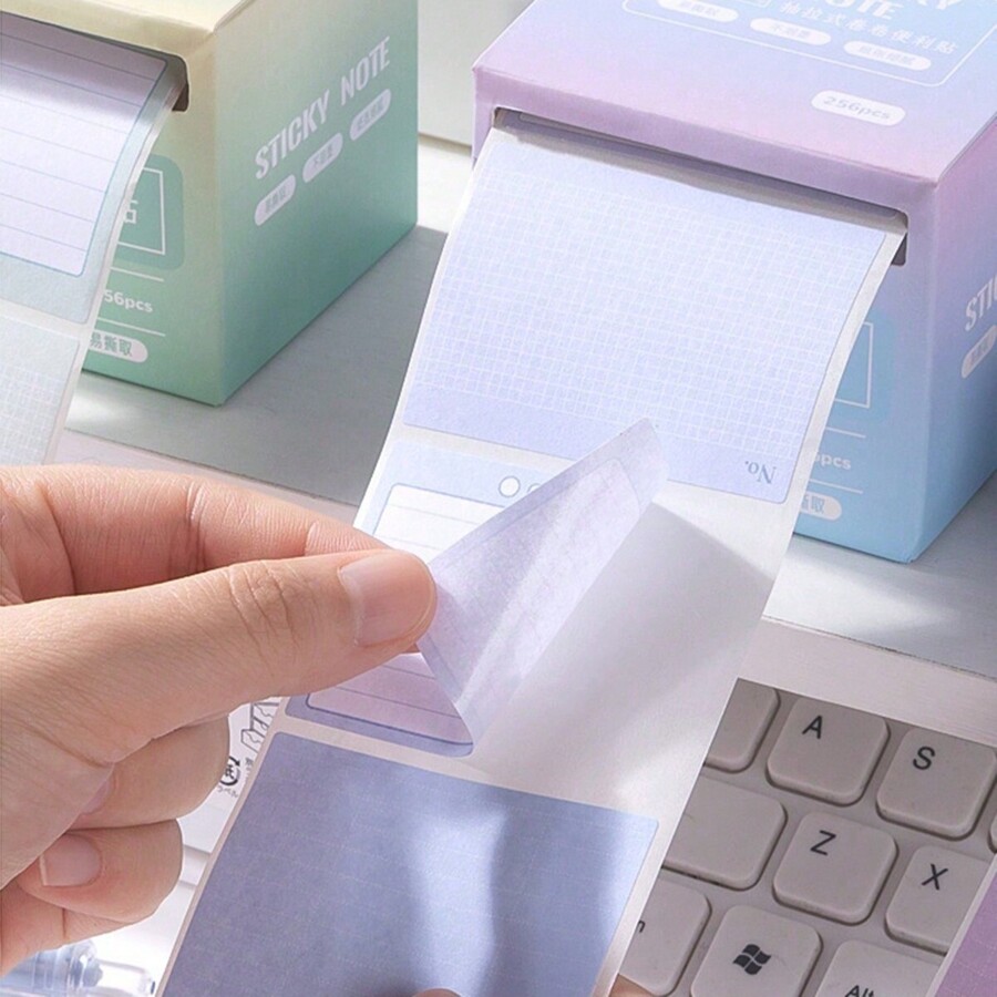 Kawaii Pull-Out Sticky Notes With Fluorescent Markers, High-Looking ...