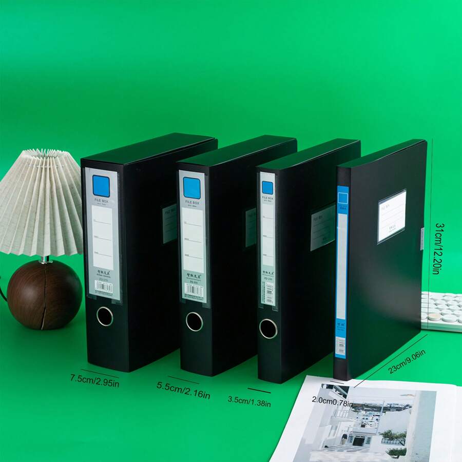 3pcs/Set A4 Colored Thick Folding File Folders Box, Customized Plastic ...