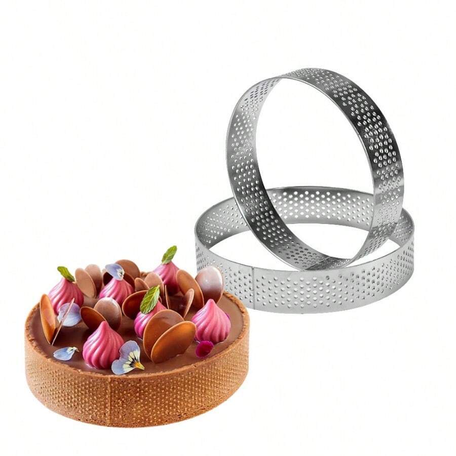 Stainless Steel Baking Mold Set, 6cm/8cm Round Tart Crust Molds With ...