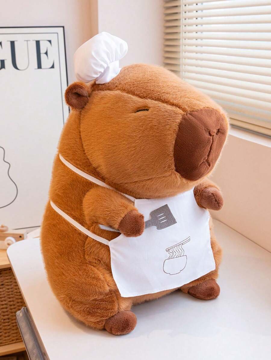 New Chef Capybara Plush Toys Cute Capybara Stuffed Animals Soft Cook ...