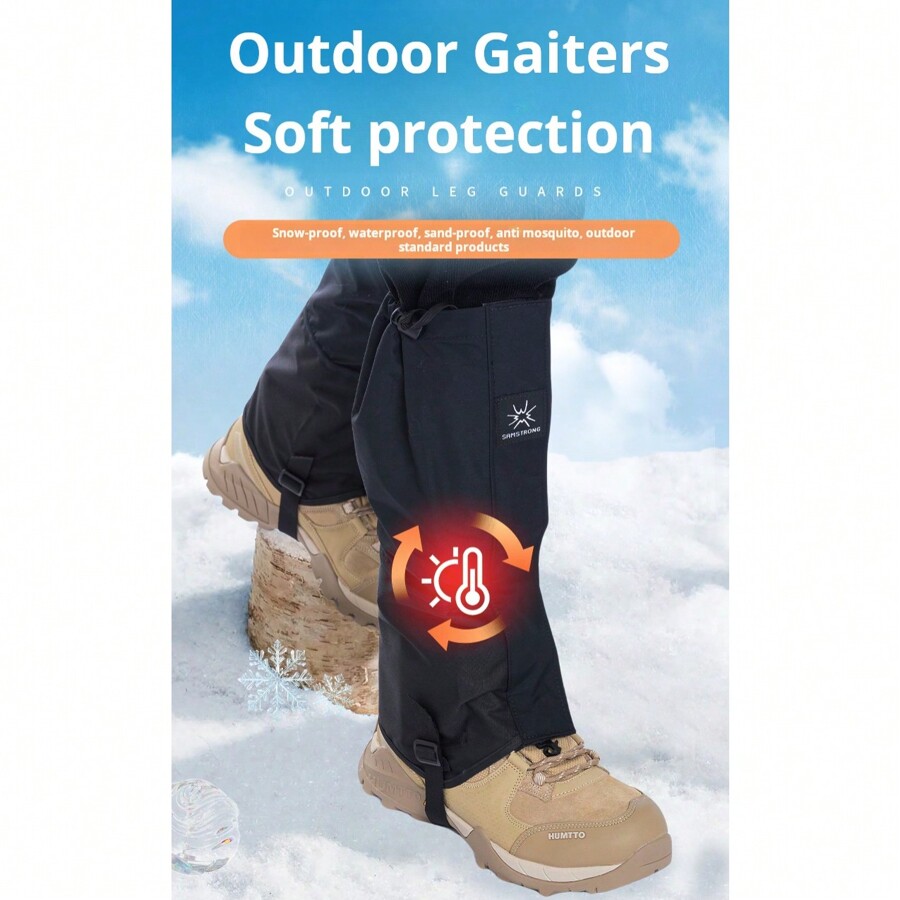 1 Pair Outdoor Leg Protector Gaiters, Waterproof, Anti-Sand, For Hiking ...