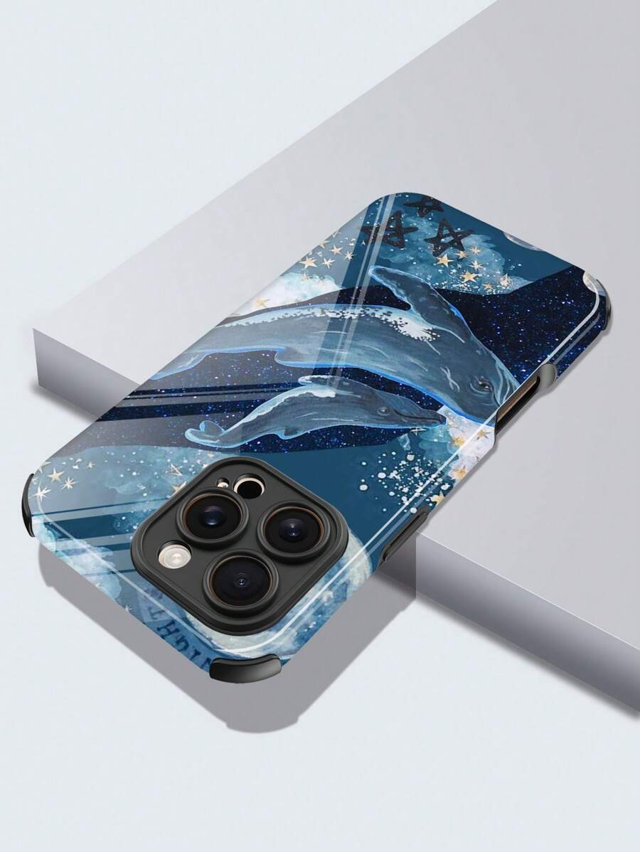 1pc Dolphin Pattern Shock-Proof, Anti-Slip, Soft TPU + Hard PC Dual ...