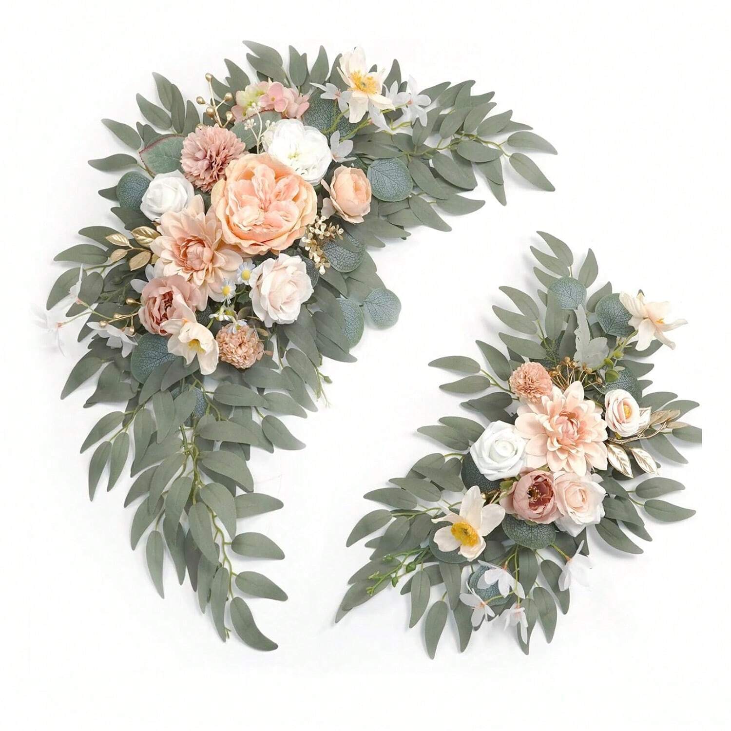 2pcs Artificial Flower Swags Wedding Arch Flowers Kit For DIY Wedding ...