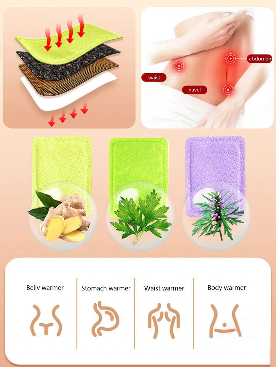 10pcs/Pack Self-Heating Warm Pad, Long Lasting Body Warmer Patches For ...