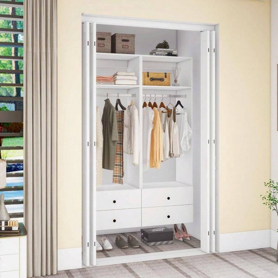 Livelylodge Walk In Closet System With Drawers Closet Organizer System ...