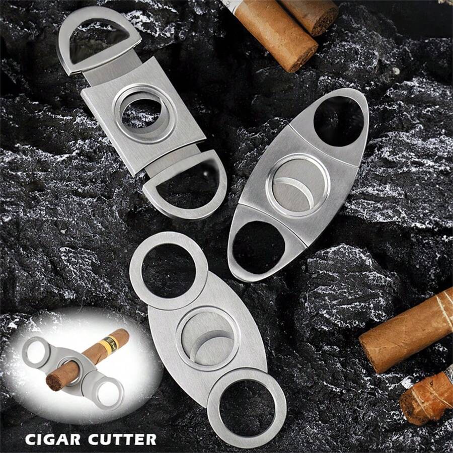 Stainless Steel Cigar Cutter Mini Portable Cigar Scissors Sharp Double ...