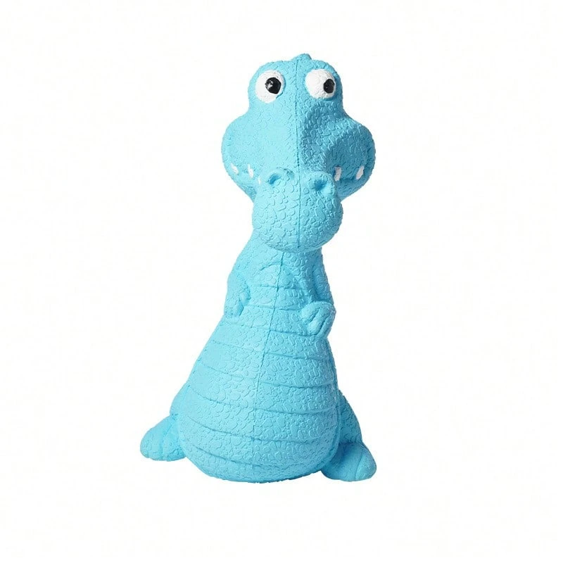 Rubber Dinosaur Squeaky Toy, Dental Cleaning, Self-Entertainment, Safe ...