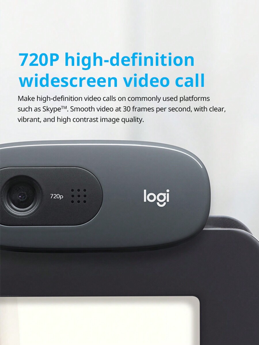 Logitech Logitech C270 HD Webcam USB PC Laptop Desktop Webcam Video ...