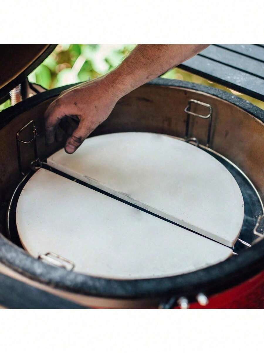 Indirect Cooking Half-Moon Ceramic Heat Deflector Plates For Classic ...