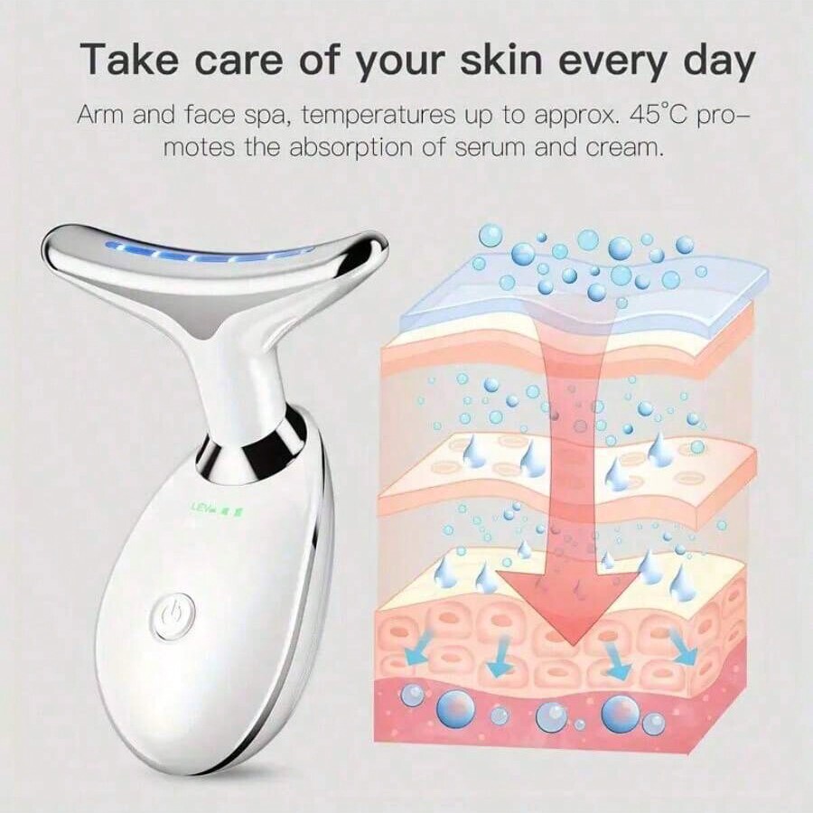 Masajeador de cara y cuello para uso en casa, masajeador facial, mejora la suavidad y el brillo ...