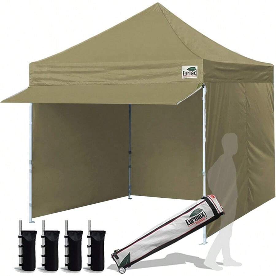 10 X 10 Pop Up Canopy Commercial Tent Outdoor Party Canopies With 4 ...