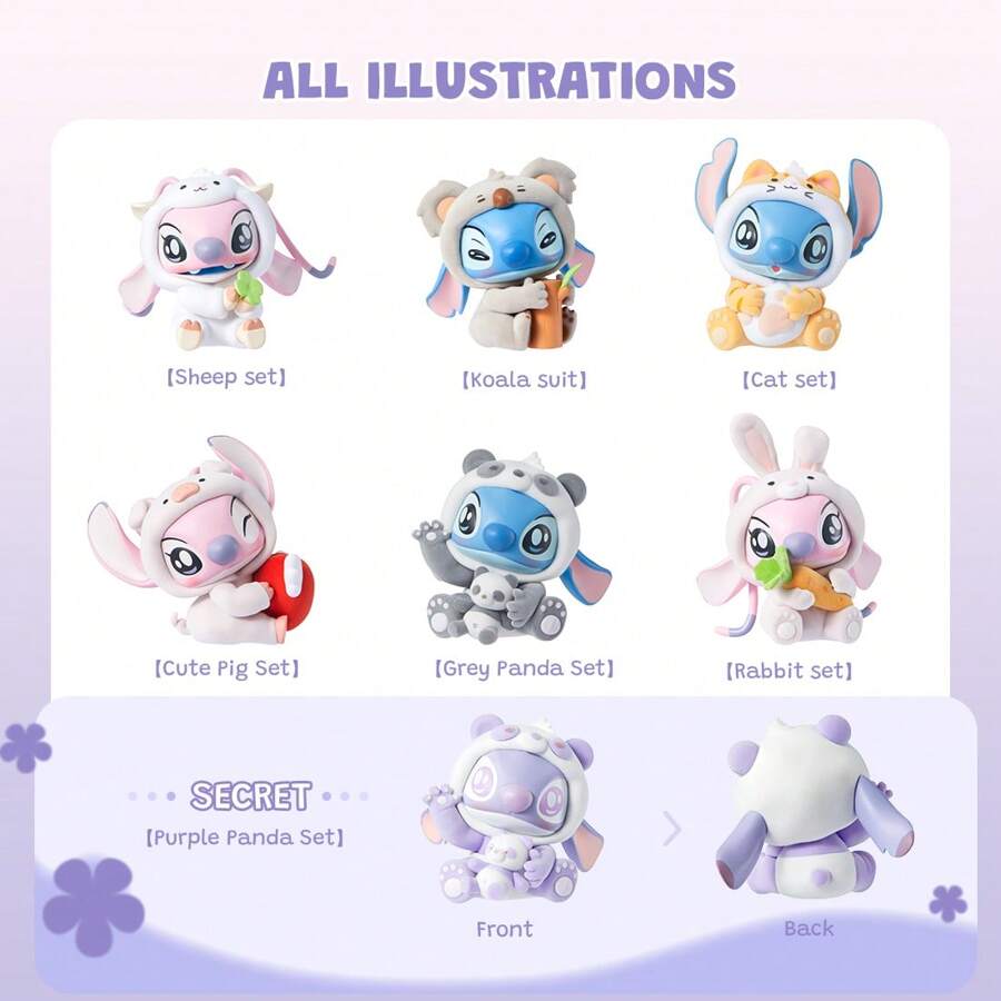 Miniso Miniso X Blind Box Lilo & Stitch Series Figure 5-9cm PVC ...