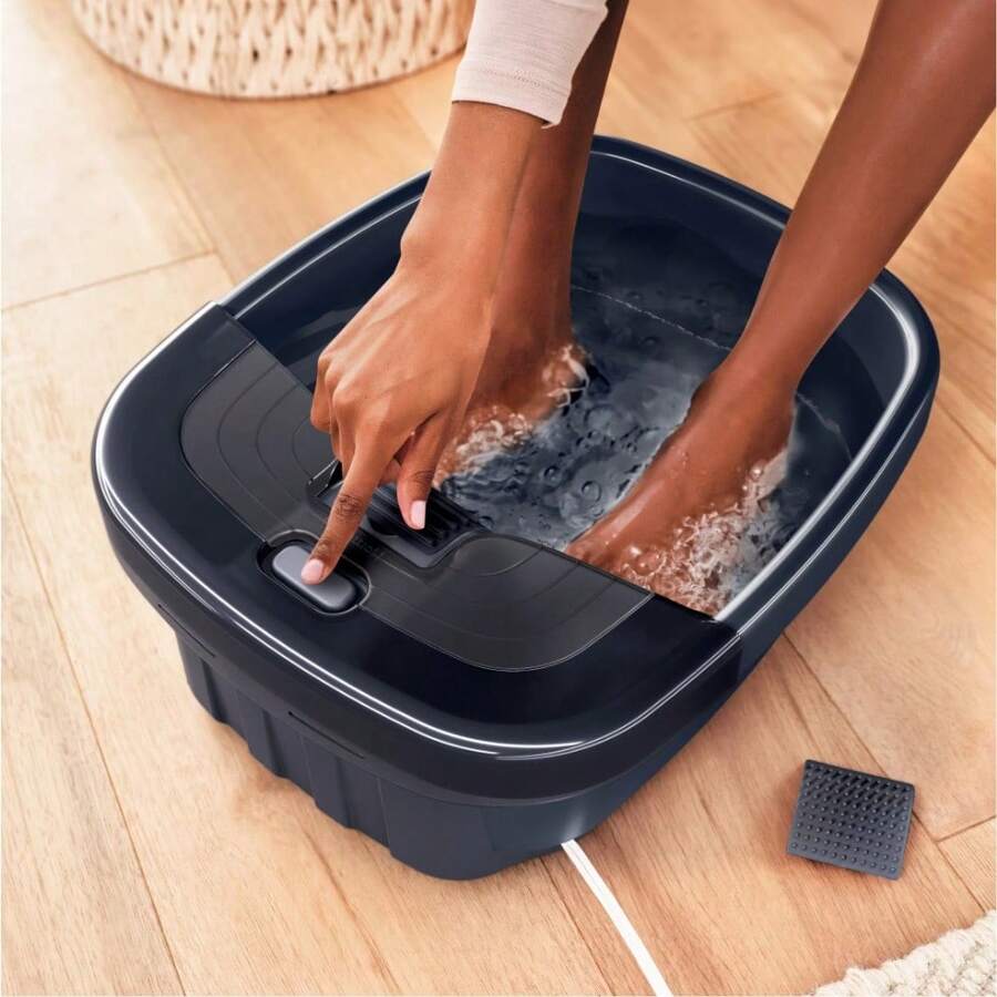 Bubble Bliss Deluxe Foot-Spa With Heat, Massaging Bubbles, Acupressure ...