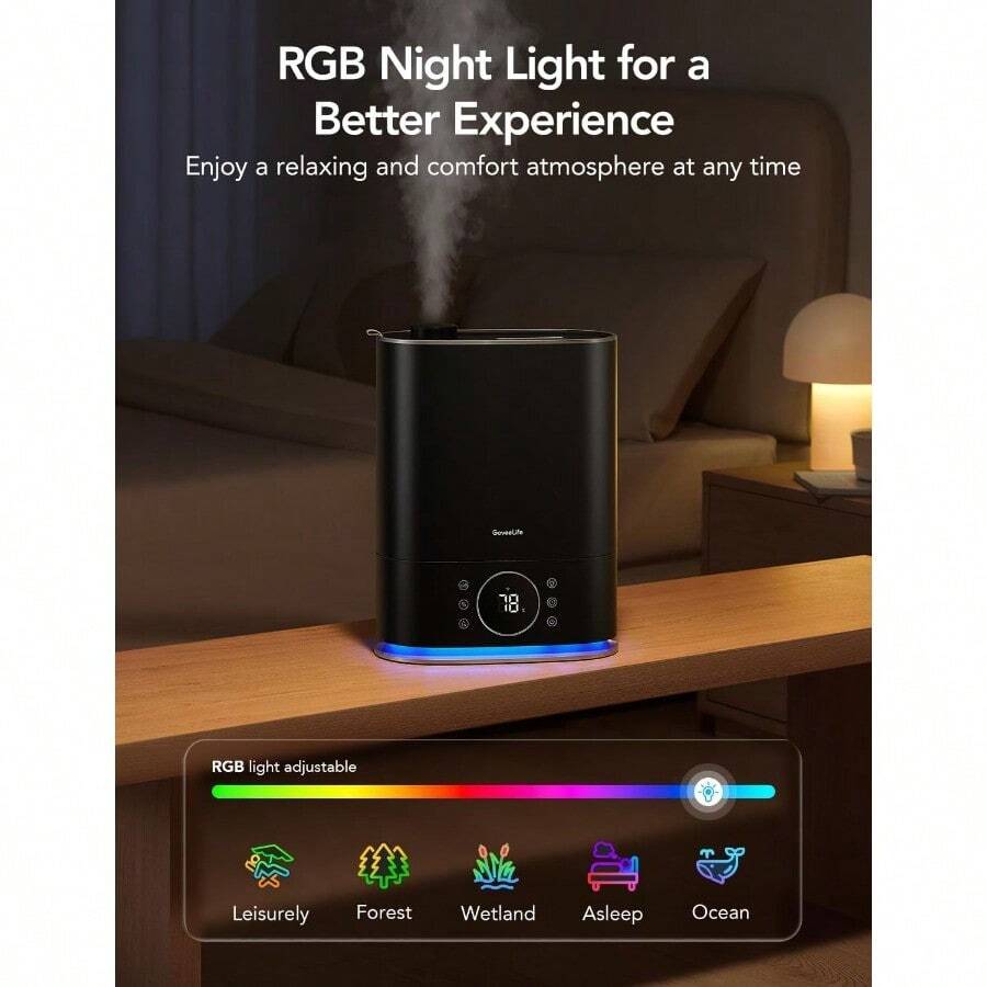 Smart Humidifiers For Bedroom, Cool&Warm Mist 7L Humidifier For Large ...