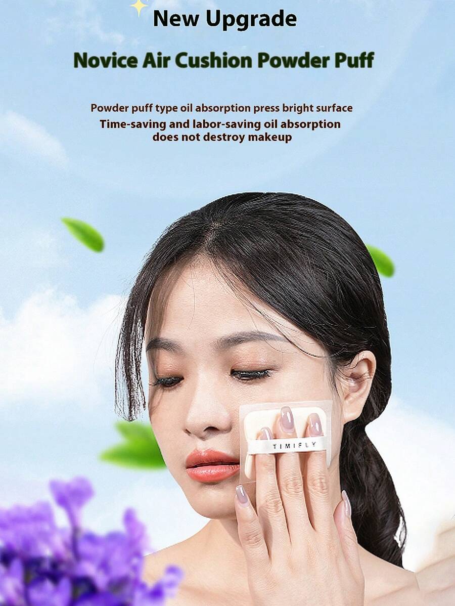 100pcs/Pack Face Oil Blotting Paper With Powder Puff & Mirror, 3-In-1 ...