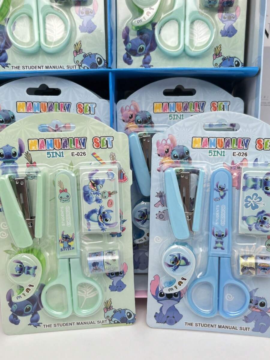 Disney Disney Stitch Scissors Set Staple Tape Sticker Staple Remover ...
