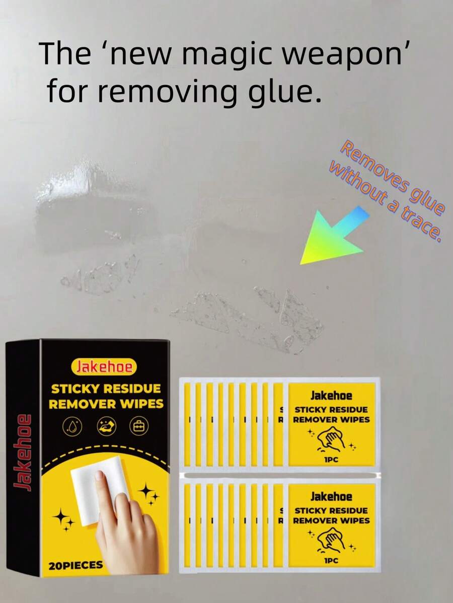 Window Glass Adhesive Remover Damage-Free Wet Wipes, Adhesive Tape ...