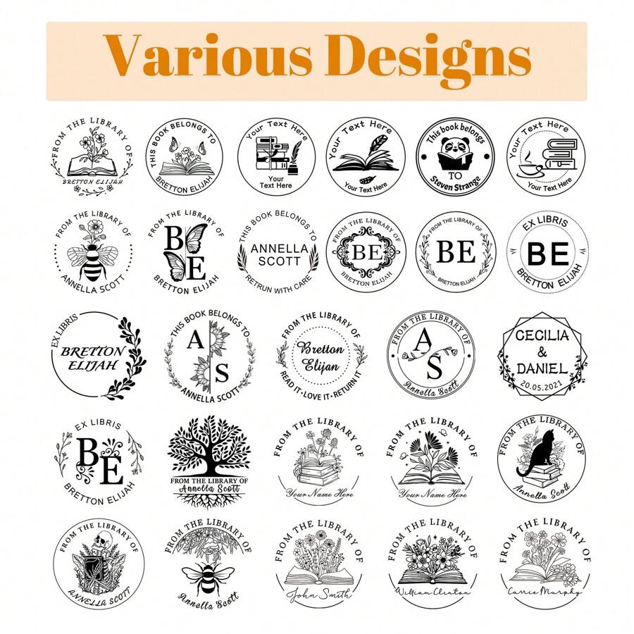 1Pc Custom Logo Embosser Stamp With Case And 100pcs Stickers- Heavy ...