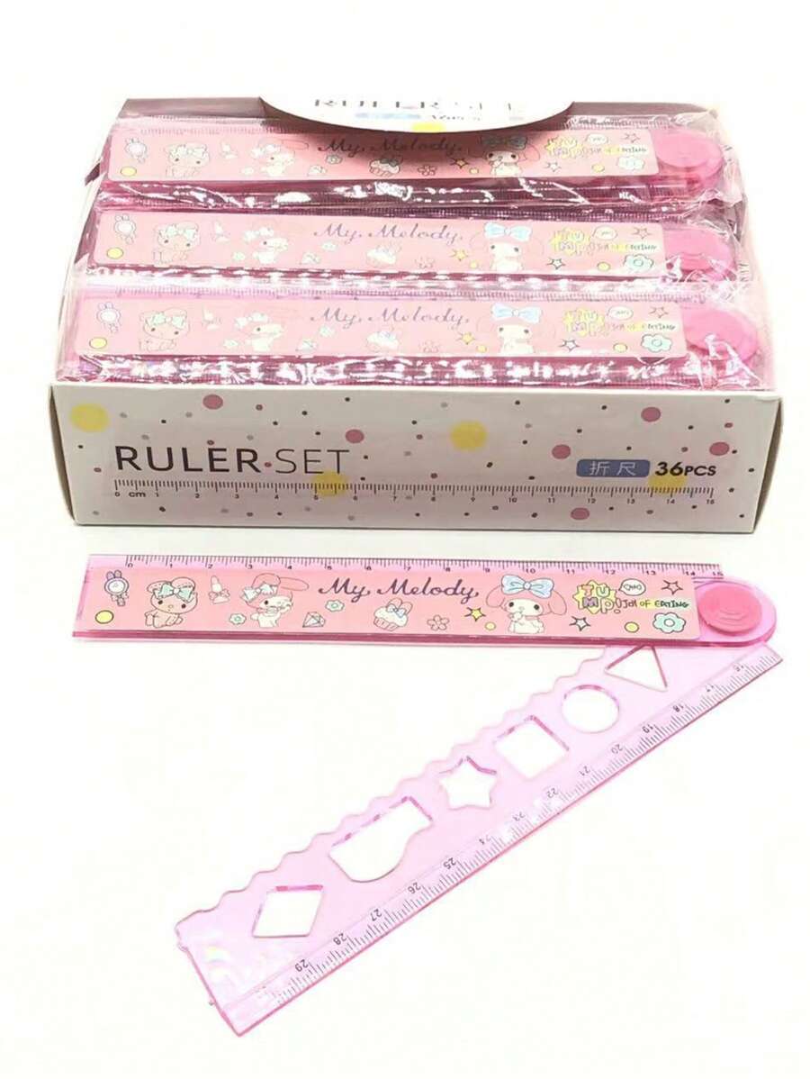 Sanrio Sanrio Cartoon Cute Ruler, Wavy Line Multifunctional Ruler ...