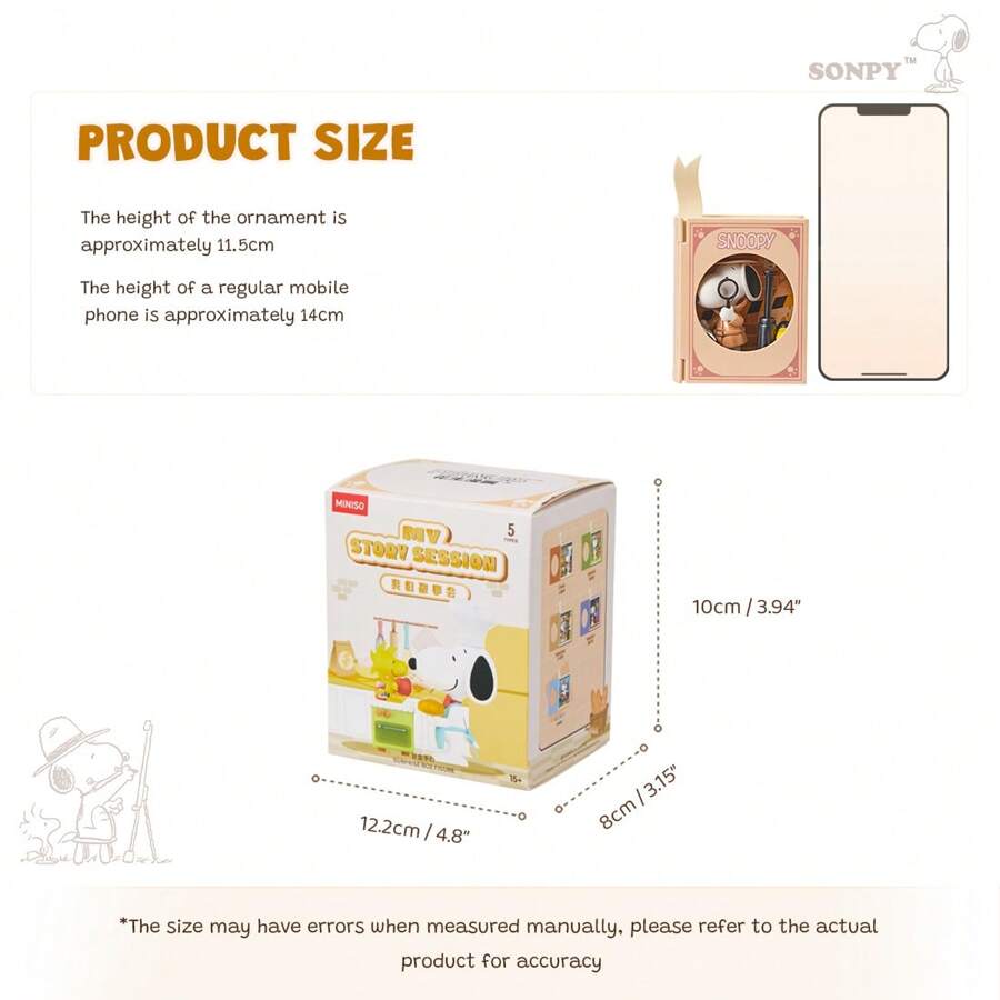 Miniso Coleção Snoopy Minha Sessão de História Caixa Surpresa Cega ...