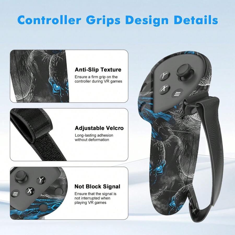 Silicone Cover Set For Meta Quest 3, Upgraded Design Full Protection ...