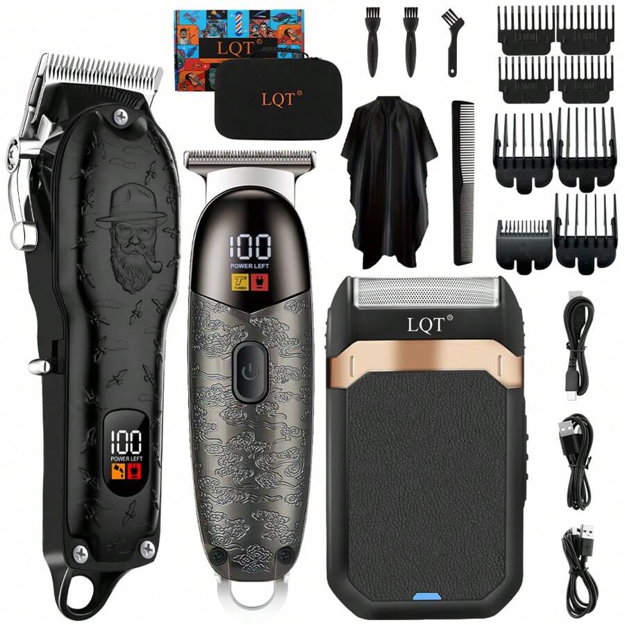 LQT LQT Men's Electric Shaving Set - Premium Salon 3 Piece Set, Precise ...