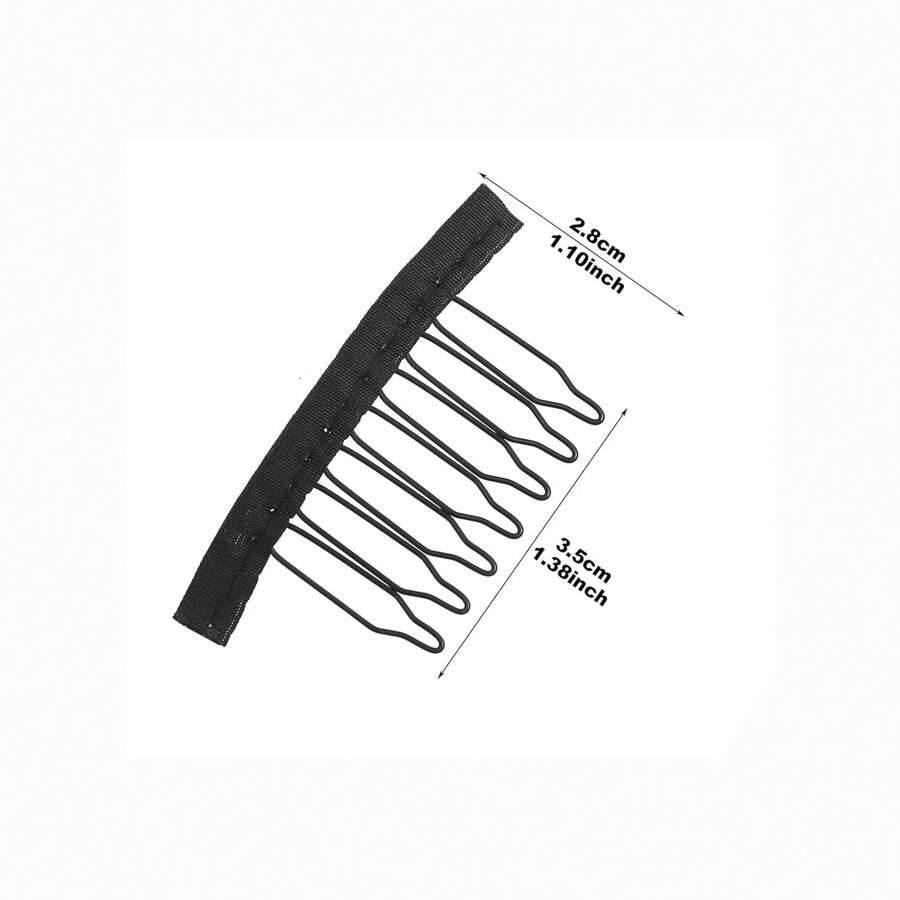 36pcs Wig Accessories Stainless Steel Wig Combs Black Color Wig Making ...