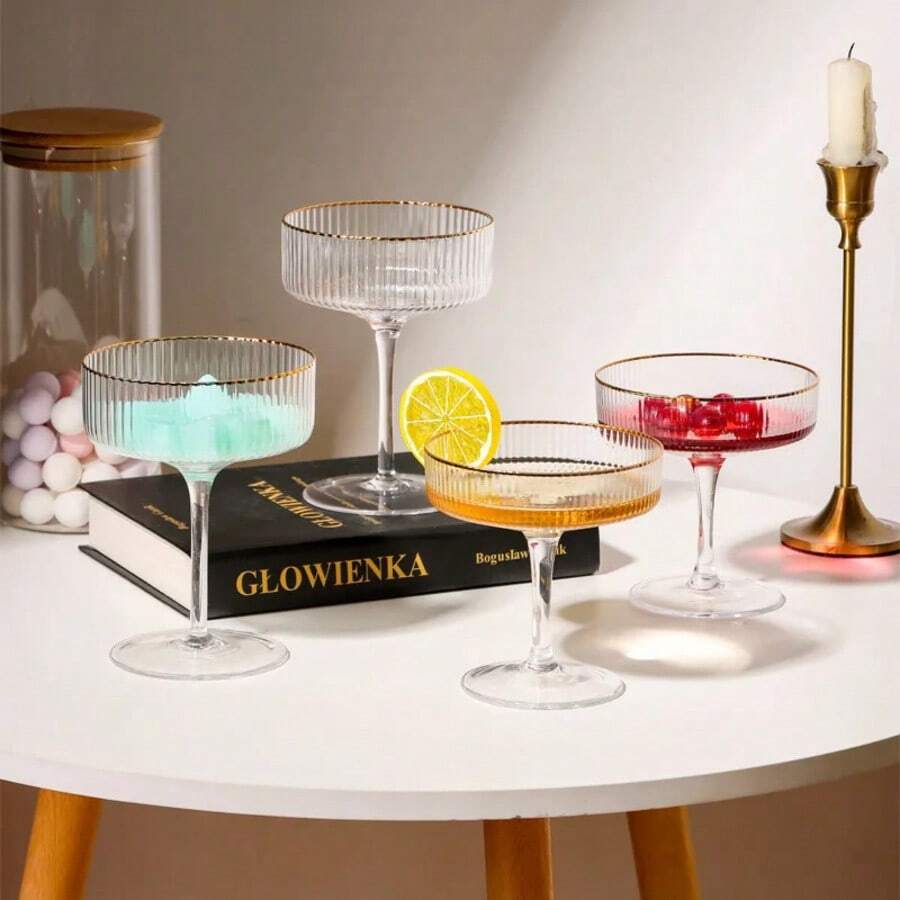 Vertical Ice Cream Dessert Glass Crystal Glass Tall Cocktail Glass Platter Martini Tall Glass ...