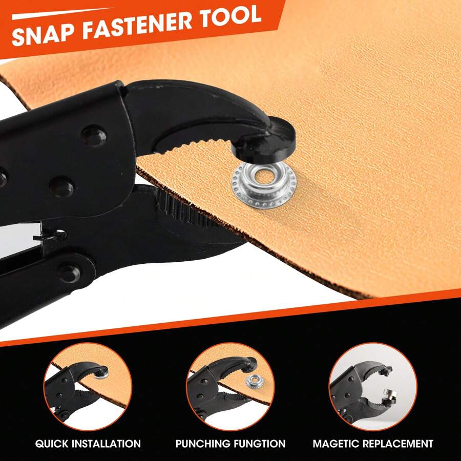 Heavy Duty Snap Fastener Tool Adjustable Vice Grip Snap Setter Tool ...