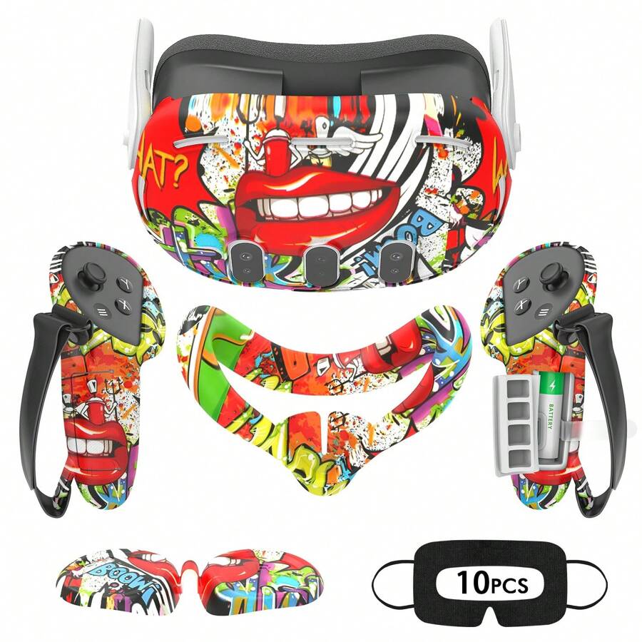 Silicone Cover Set For Meta Quest 3, Upgraded Design Full Protection ...