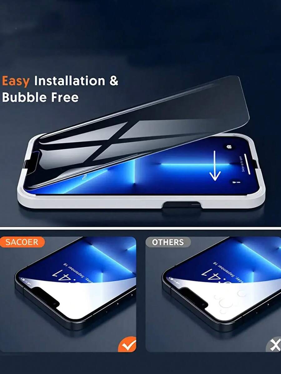 2 Pacotes Protetor de Privacidade para iPhone 13 Pro Max e iPhone 14 ...