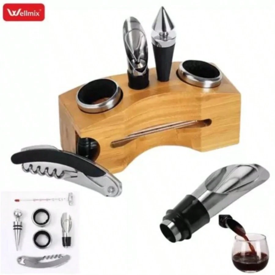 Wine Bottle Opener Kit Luxury Gift 6 Pieces Bar Sommelier | SHEIN USA