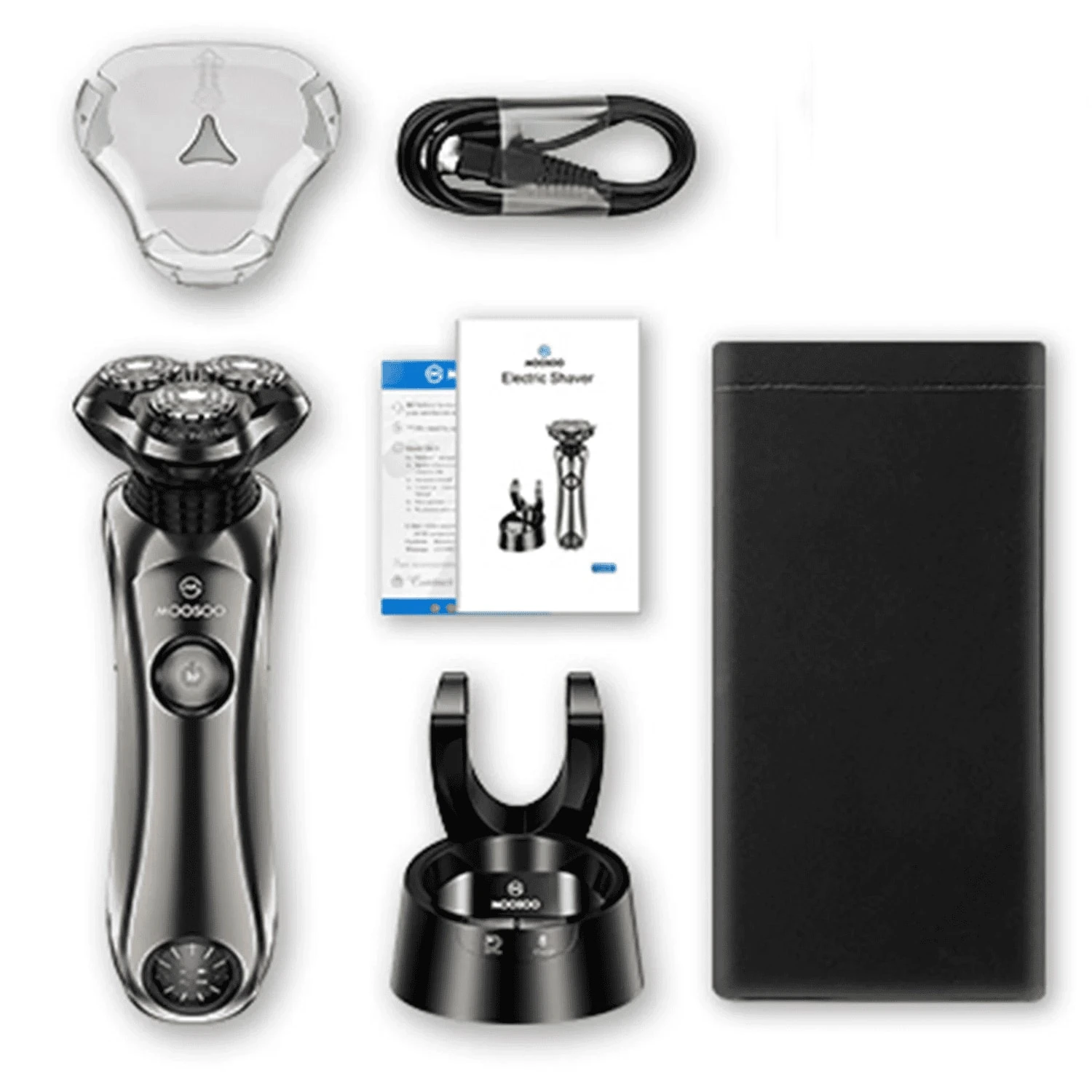 MOOSOO Electric Shaver With Clean Station, Wet Dry Electric Razors For ...