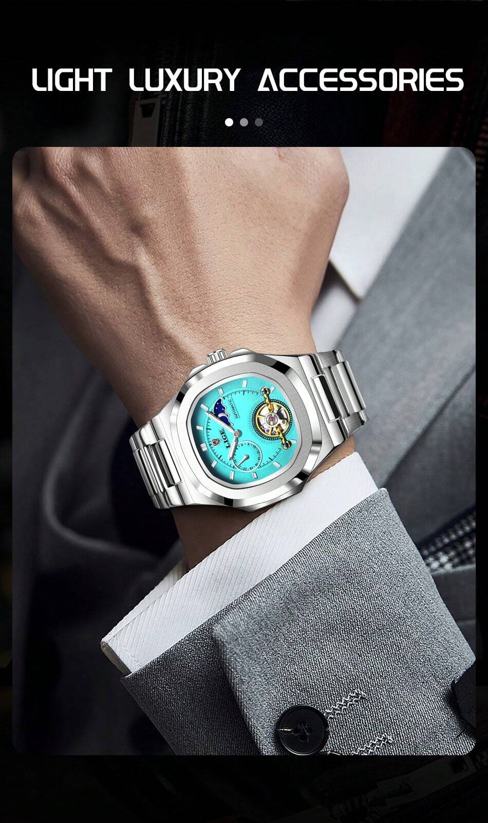 LIGE LIGE Fashionable Light Luxury Simple Women's Business Mechanical ...