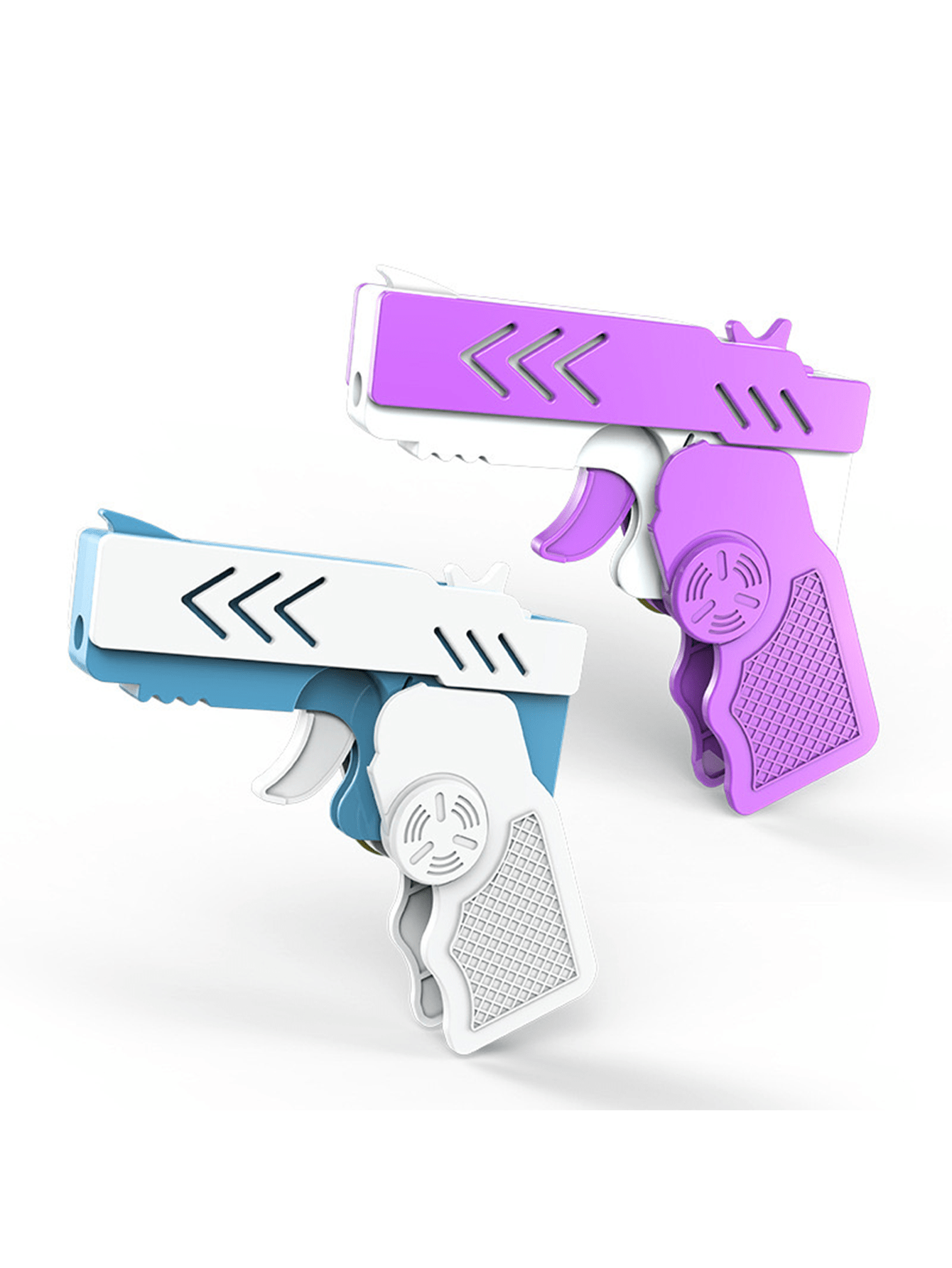 Spinner Rotating Folding Rubber Band Gun Toy 8-Round Shooting Stress ...