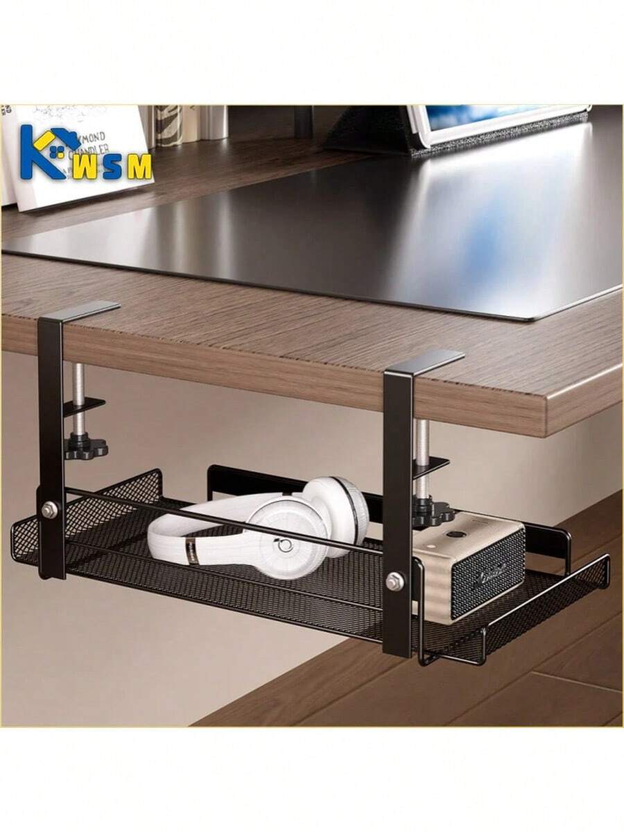 Under Desk Cable Management Tray No Drill Steel Desk Cable Organizers ...