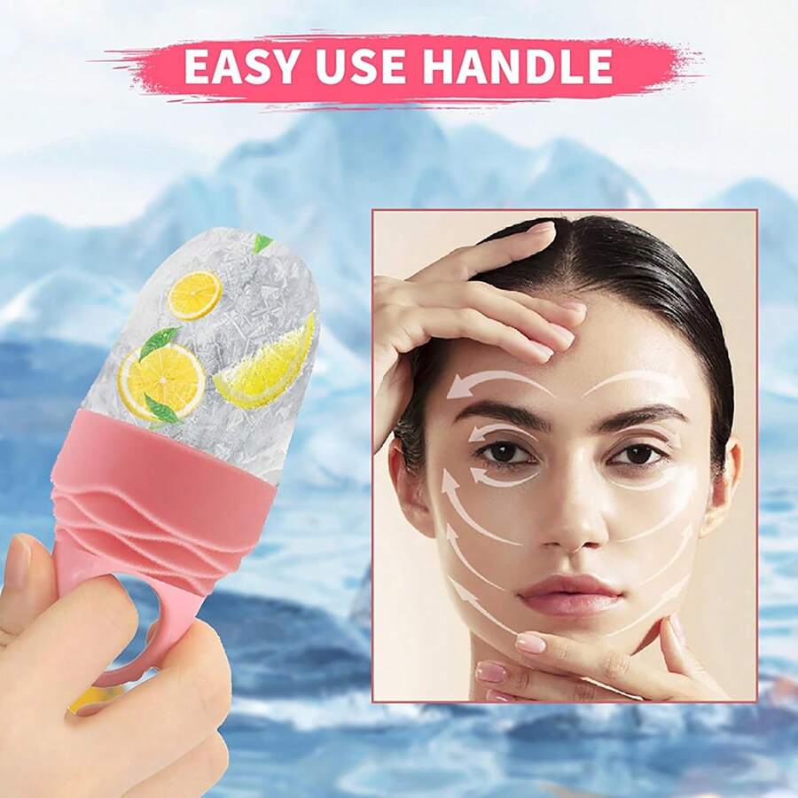 1pc Facial Ice Roller, Ice Cube Facial Tools, Ice Cube Face Gua Sha For ...