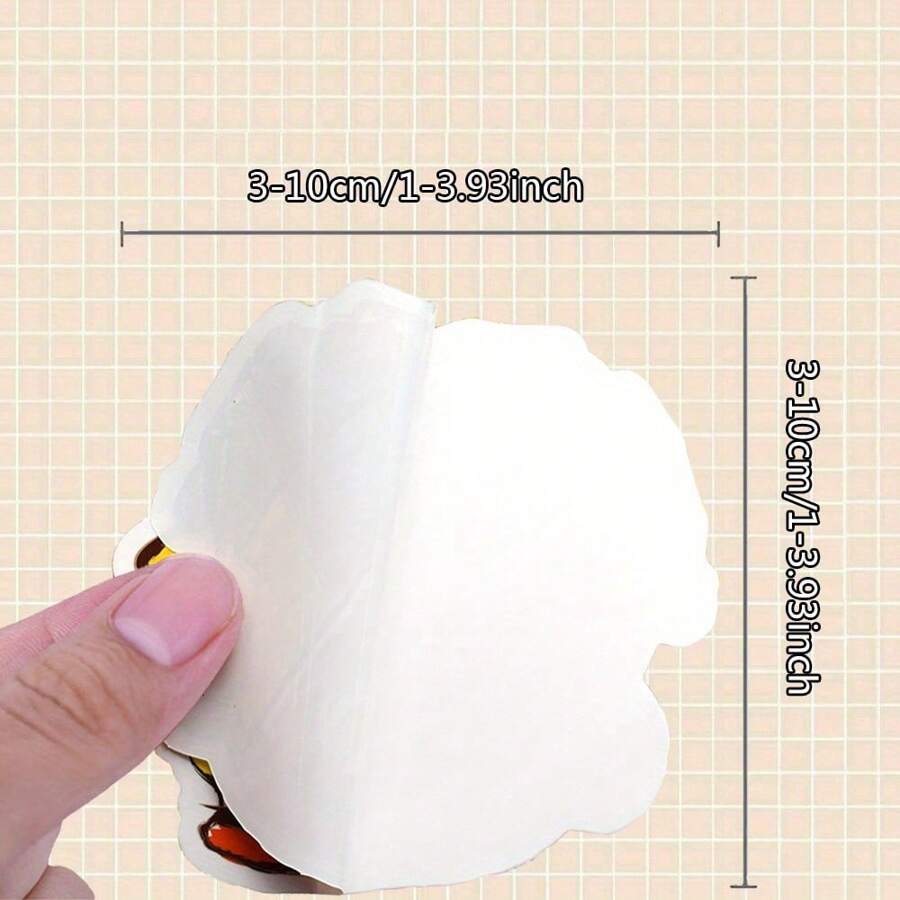 50pcs/Pack Creative Cosmetic Aesthetic Doodle Sticker Labels, Adorable ...