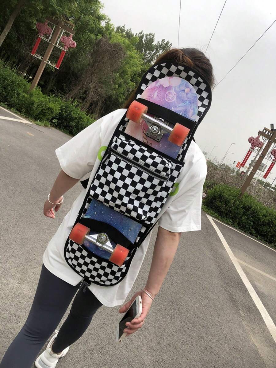 Foldable Skateboard Backpack Bag Carry On Bag With Adjustable Shoulder ...