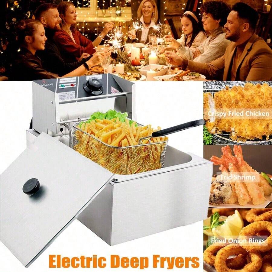 2500W Electric Deep Fryer Commercial Restaurant Fast Food French Fry ...