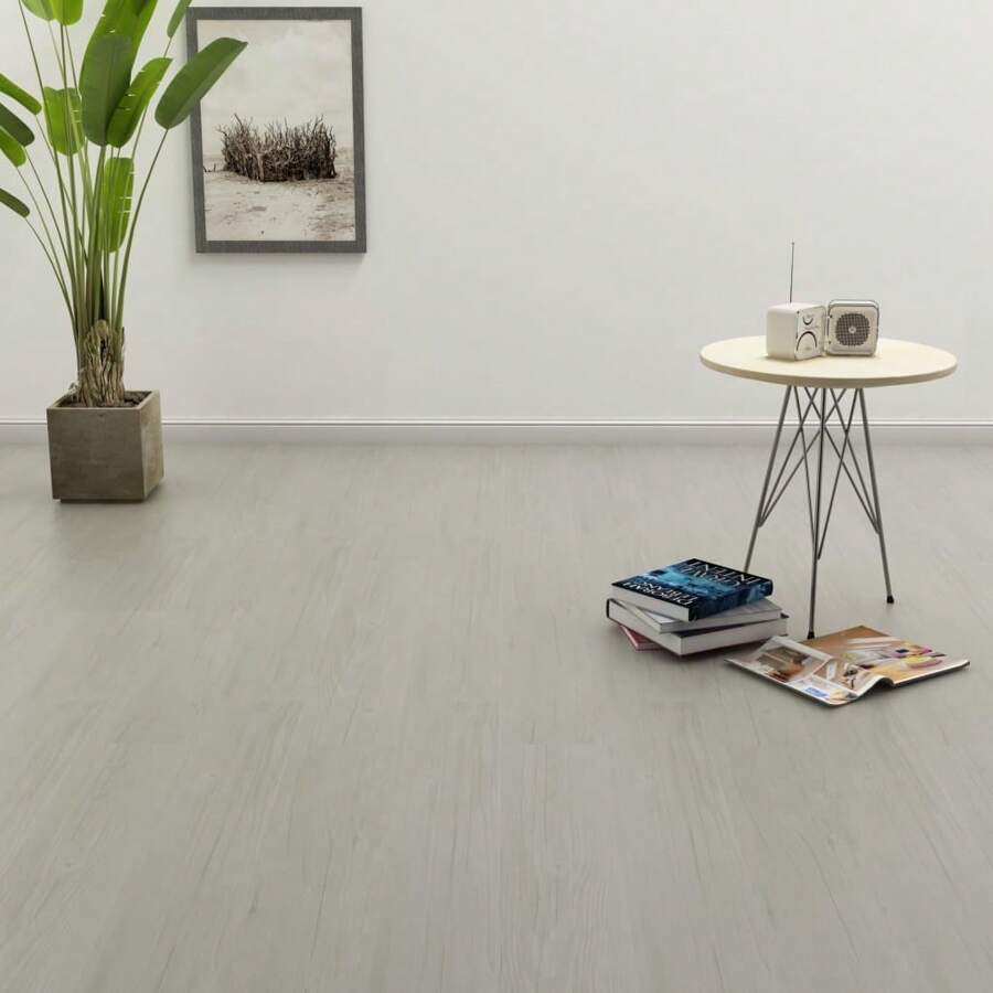 Light Grey Self Adhesive PVC Flooring Planks 4.46 Meters 3mm Thick ...