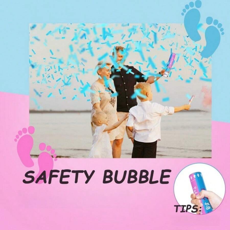 Gender Reveal Confetti Cannon | Blue Pink - Compostable Confetti ...