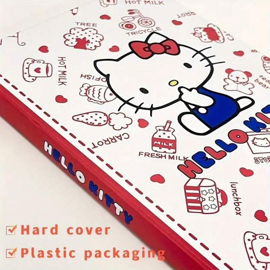 Sanrio Notebook With Cute Kitty Design, Hardcover With Colorful Pages ...