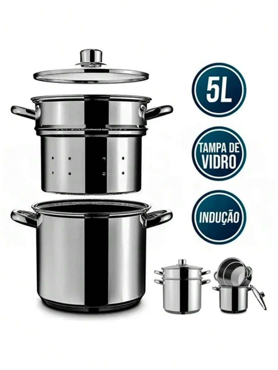Savoy 5 Liters Stainless Steel Spaghetti Pot Brinox | SHEIN UK