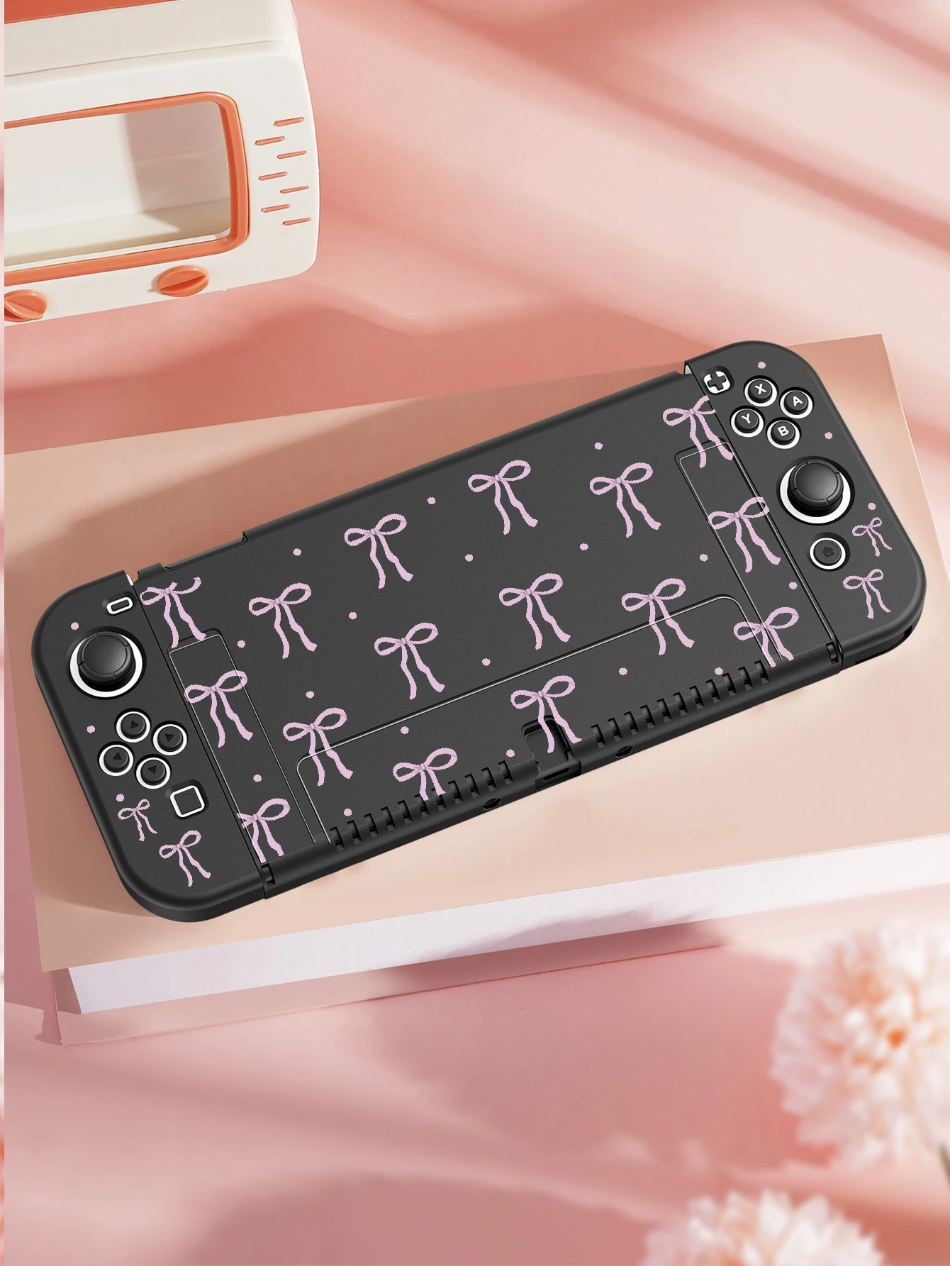 1pc Leopard Print Bow Design Switch Protective Case, Fit For Switch OLED/Switch NS/Lite, Switch ...