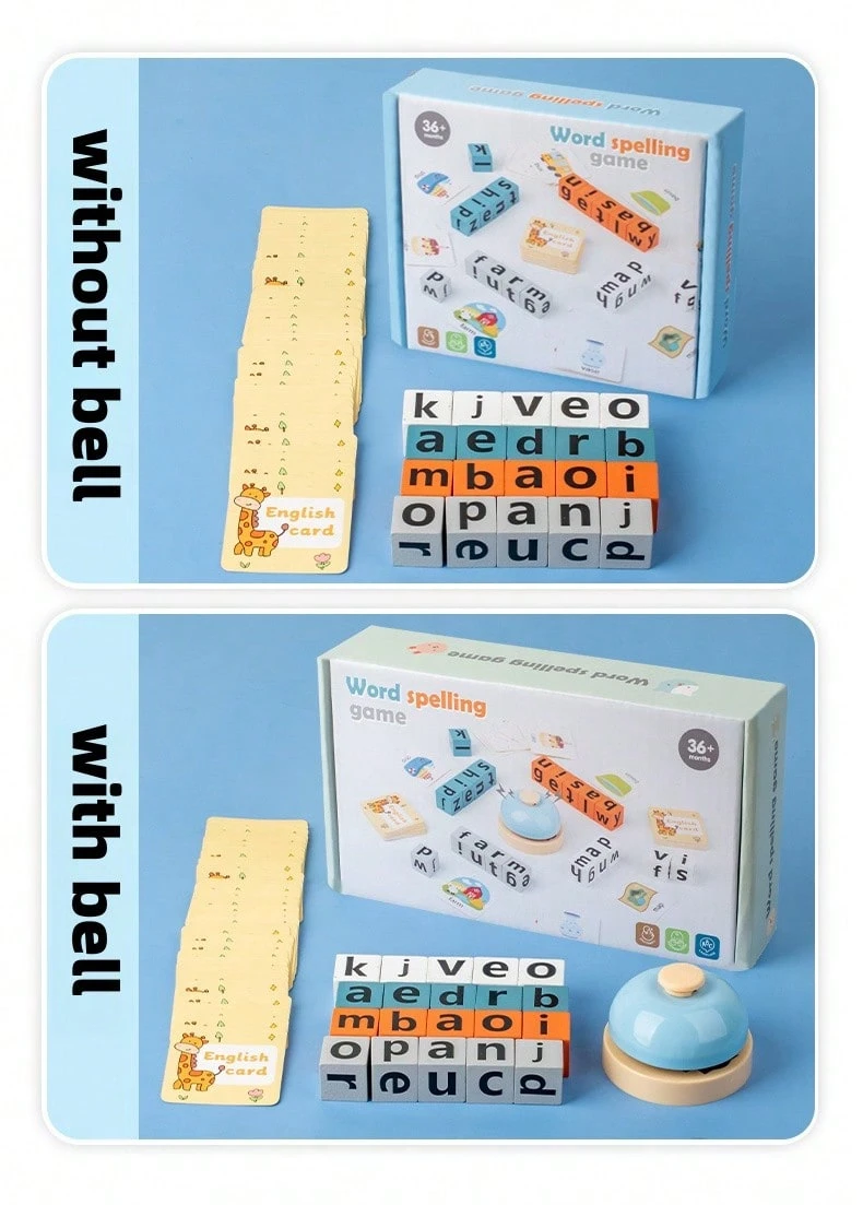 1 Set 3-6 Years Old Kids English Word Spelling Learning Toy, Multi ...