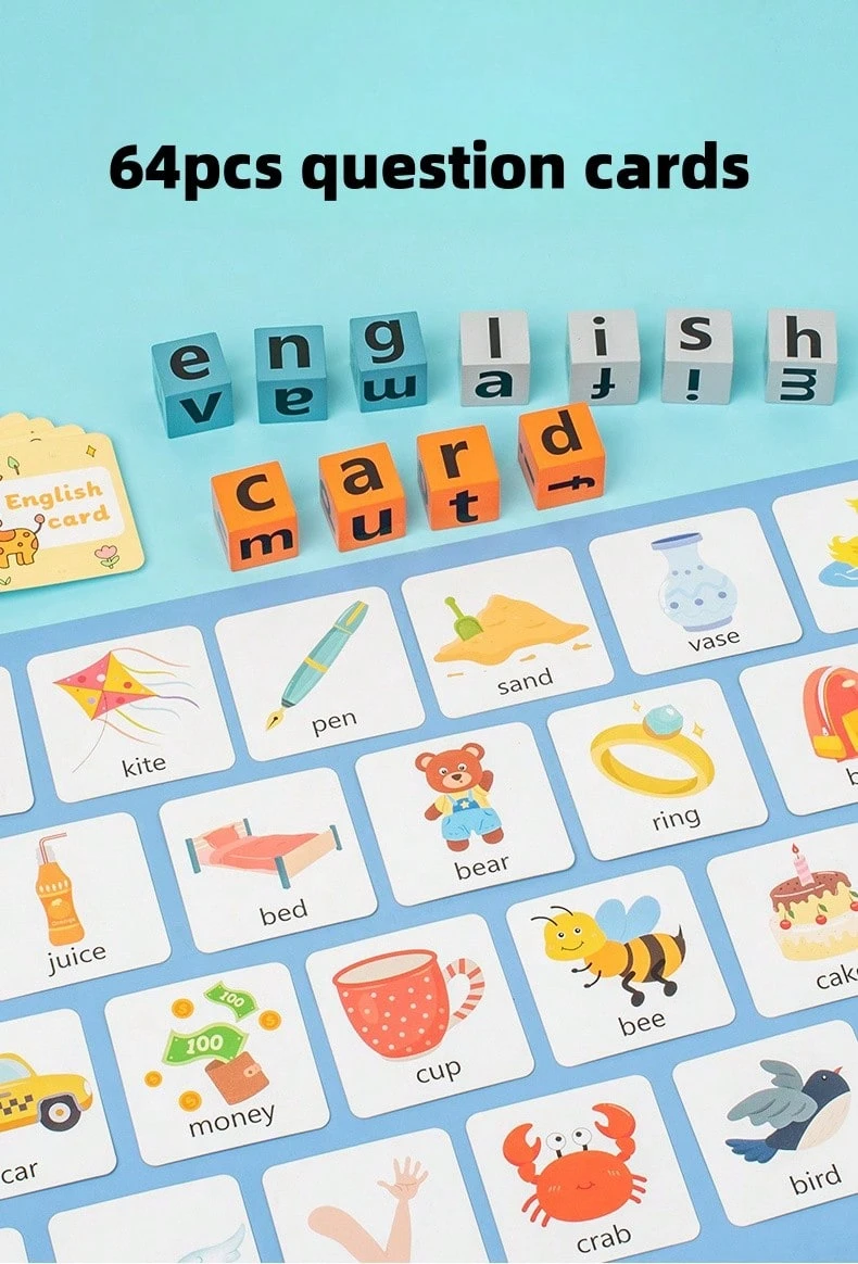 1 Set 3-6 Years Old Kids English Word Spelling Learning Toy, Multi ...