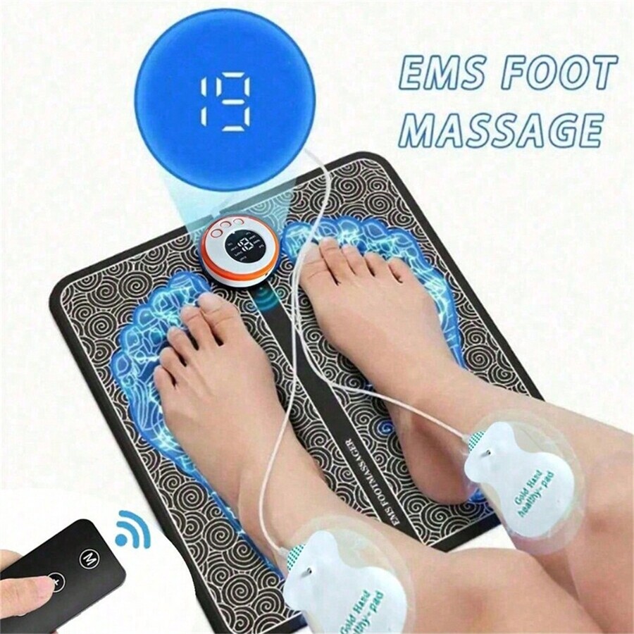 Foot Massager Foot Therapy Machine EMS Foot Massage Pad Pulse Fully Automatic Foot Meridian ...