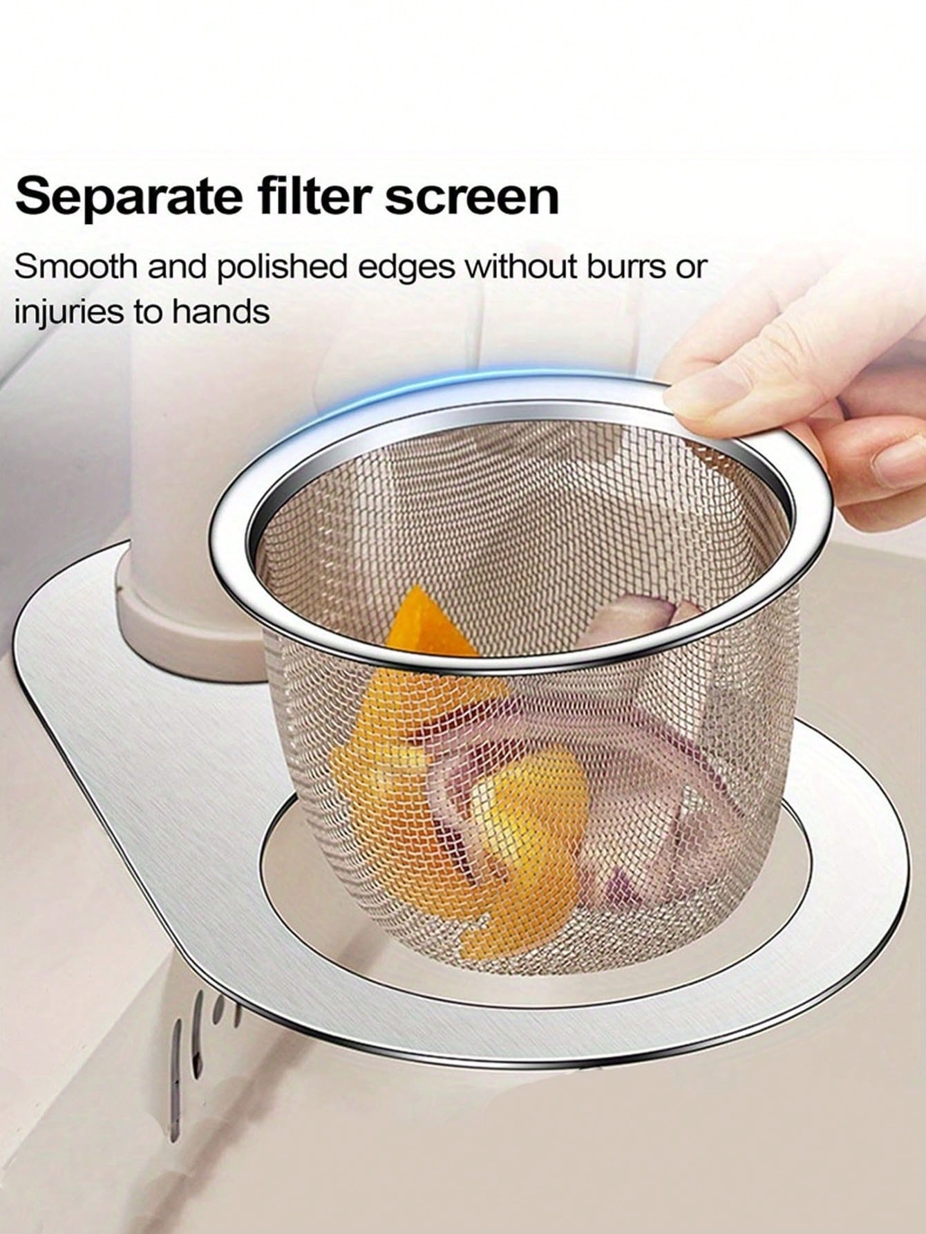 Stainless Steel Swan Sink Strainer Basket, Kitchen Sink Drain Basket ...