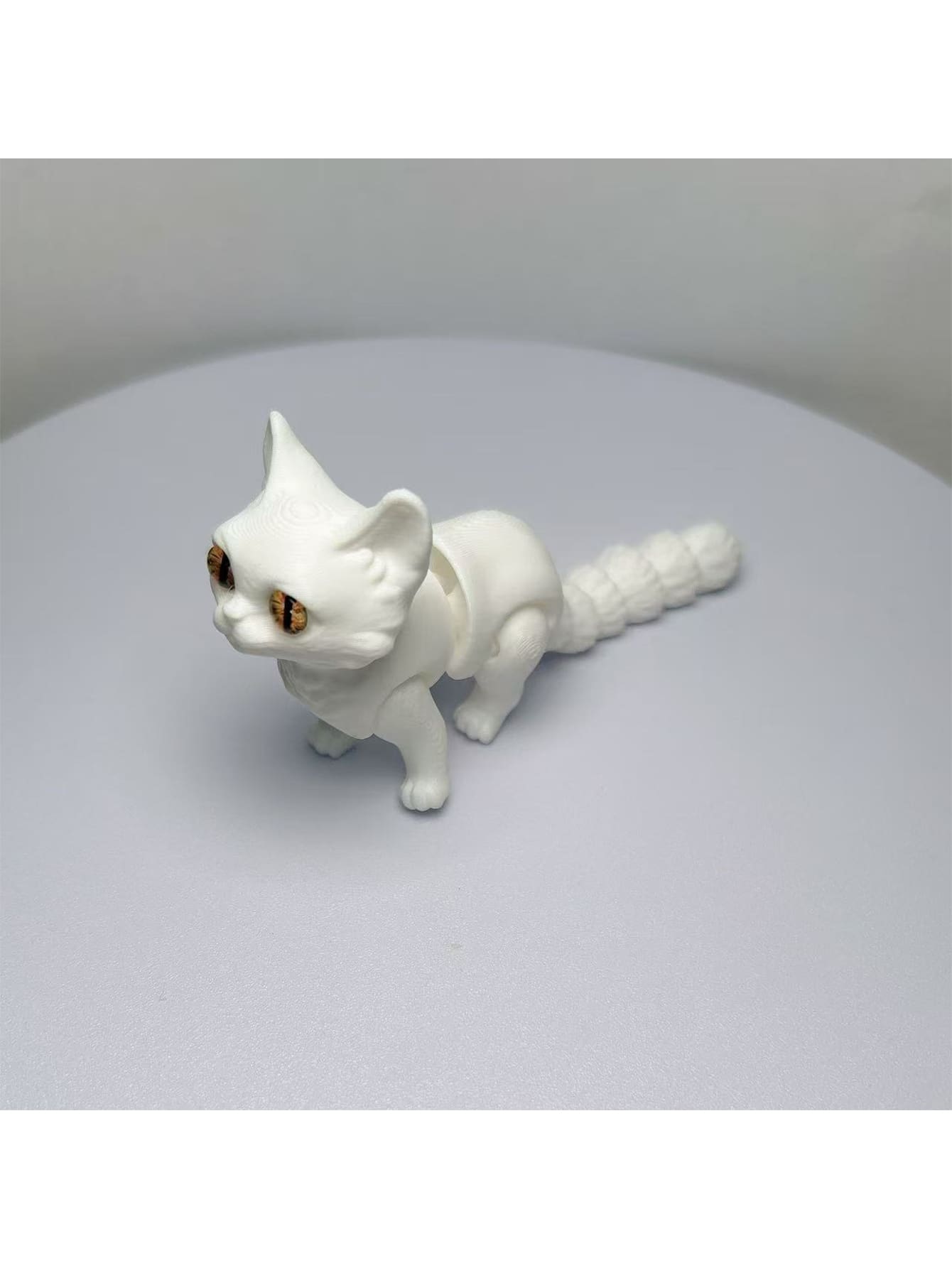 3D Printed Articulated Plush Cat Figurine, Fully Posable Creative Toy ...